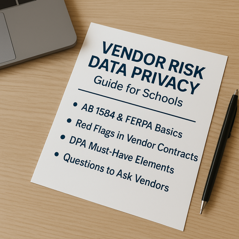 Vendor Risk & Data Privacy Guide for Schools (California Edition ...